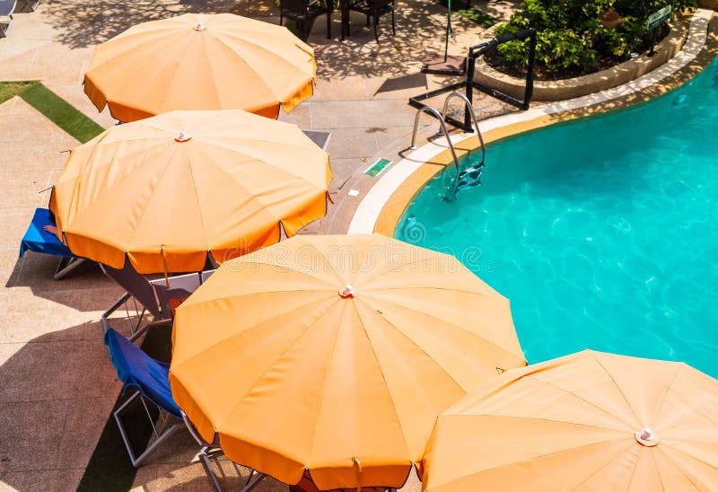 Top View of Beautiful Swimming Pool Stock Photo - Image of enjoyment ...
