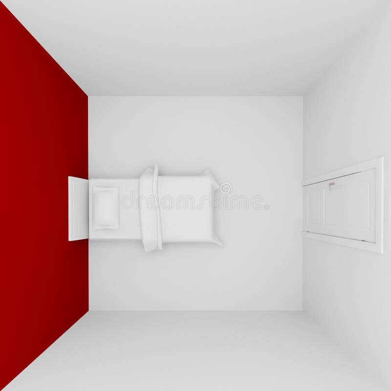 Top View of Bedroom Interior Stock Illustration - Illustration of ...