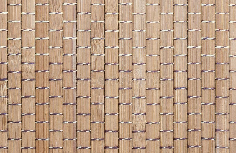 Top View of Beige Bamboo Food Placemat As Background Texture Stock ...