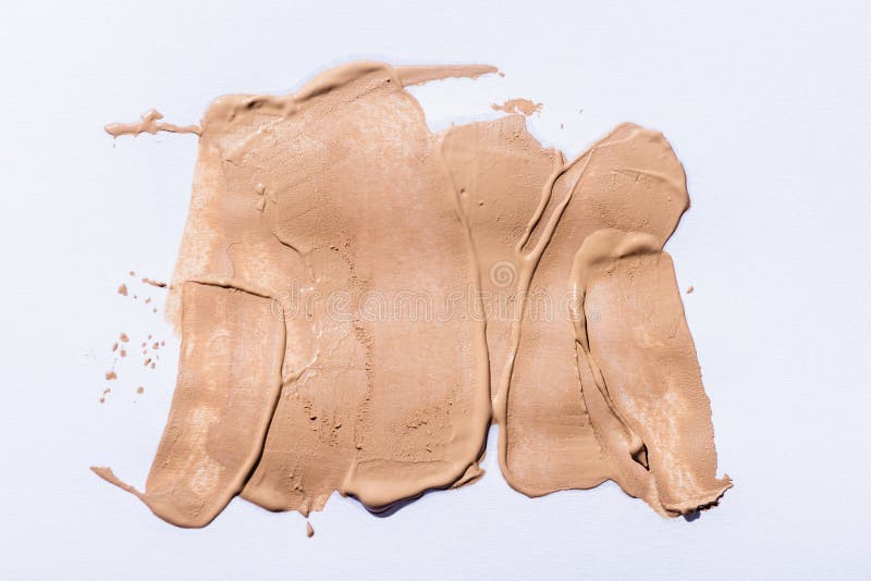 Top View of Beige Face Foundation Stock Photo - Image of white, makeup ...