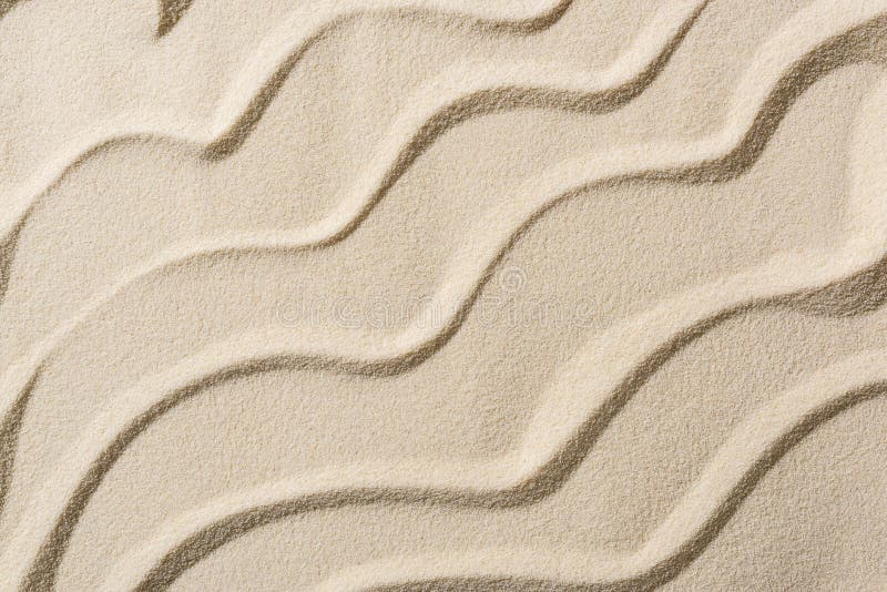 Top View of Beige Sandy Background with Smooth Waves. Stock Photo ...