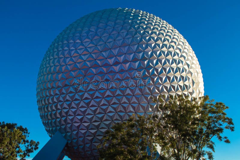 Top View of Big Sphere at Epcot 104 Editorial Stock Image - Image of ...