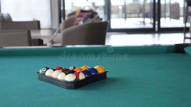 Top View of Billiard Balls on the Table. Stock Footage - Video of ...