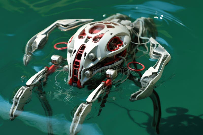 Top View of a Biohybrid Robot Swimming in Water Stock Image - Image of ...