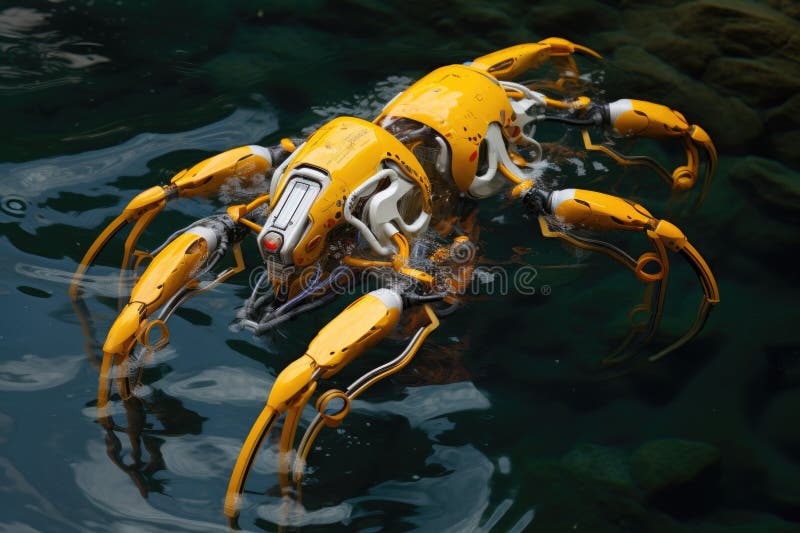 Top View of a Biohybrid Robot Swimming in Water Stock Image - Image of ...