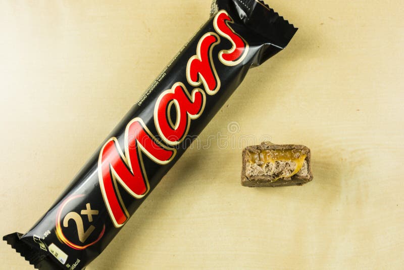 Mars Chocolate Bar on White Background Editorial Stock Image - Image of ...