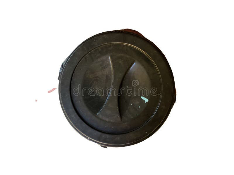 Top View of Black Dustbin Isolated on a White Background Stock Image ...