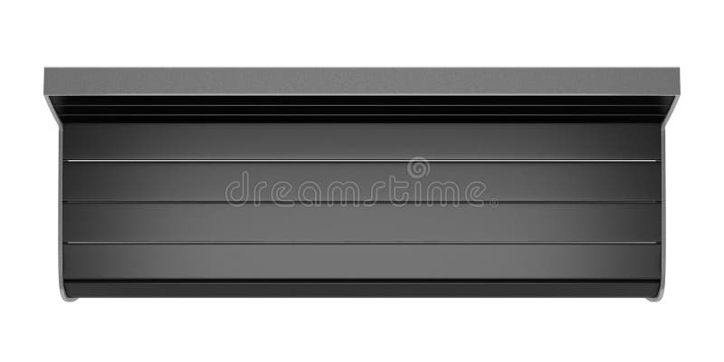 Top View of Black Street Bench Isolated on White Stock Illustration ...