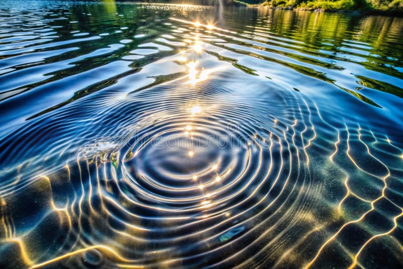 Top View of Black and White Water Pattern with Ripples Stock ...