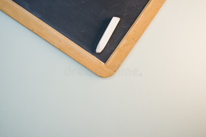 Top-view of a Blackboard with White Chalk on a White Surface Stock ...