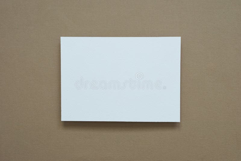 Top View of Blank White A4 Paper Brochure Mock Up on Brown Paper ...