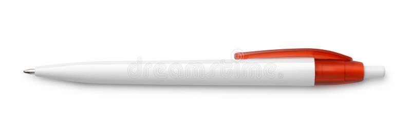 Top View of Blank White Pen Stock Image - Image of single, office ...