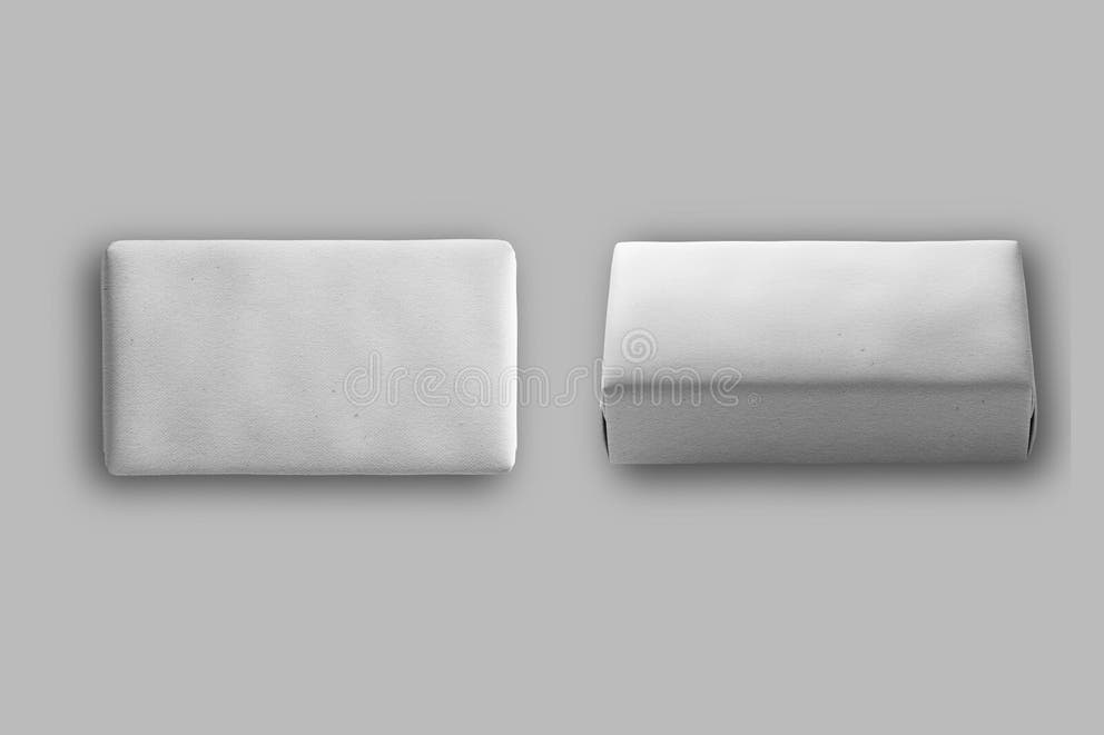 Top View of Blank Wrapped Rectangular Soap Mockup Isolated on ...