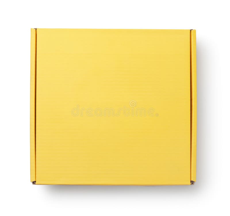 Top View of Blank Yellow Pizza Box Stock Photo - Image of view ...