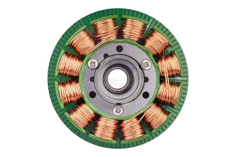 Top View of BLDC Motor Stator with Copper Windings Stock Illustration ...