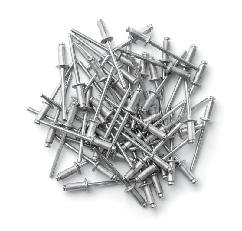 Top View of Blind Metal Rivets Stock Photo - Image of aluminium ...
