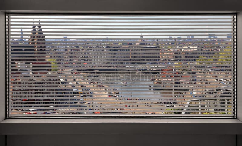 Top View through the Blinds of Amsterdam Stock Photo - Image of ...