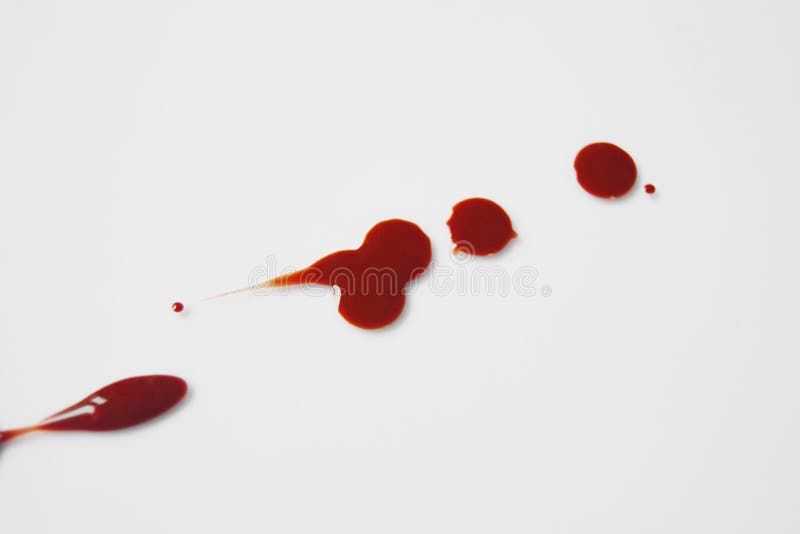 Top View of Blood Red Spread on White Ground. Stock Image - Image of ...