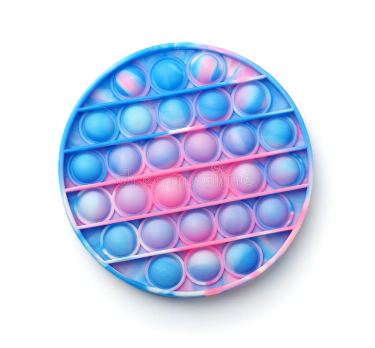 Top View of Blue Circle Pop it Fidget Toy Stock Image - Image of ...