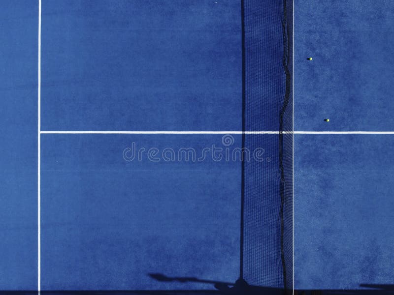 Top View of a Blue Colored Tennis Court Stock Image - Image of blue ...