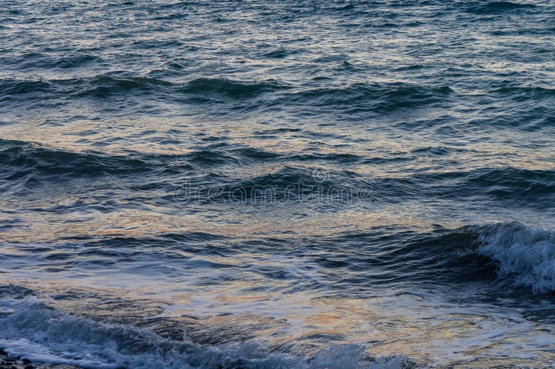 Top View of Blue Frothy Sea Surface Stock Image - Image of beauty ...