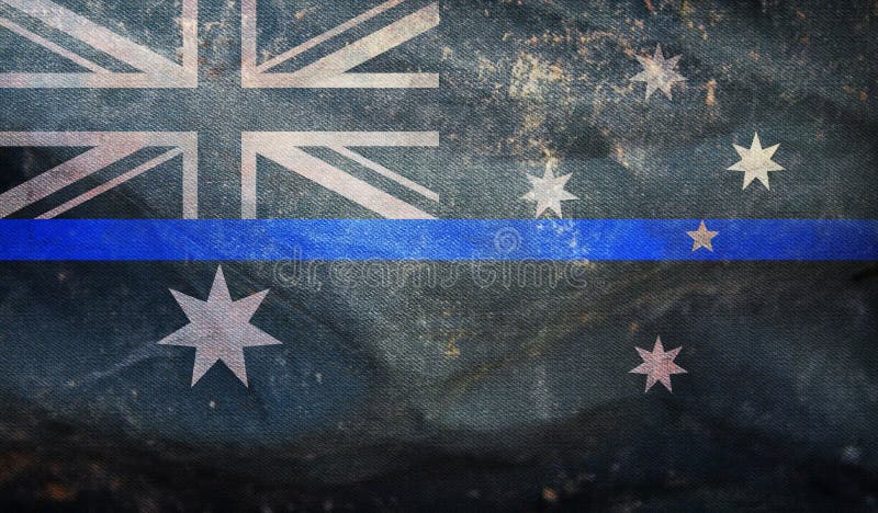 Top View of Blue Line, Australia Flag, No Flagpole. Plane Design ...