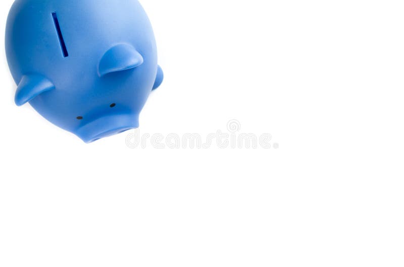 Top View of the Blue Pig Money Box Stock Photo - Image of banking, bank ...