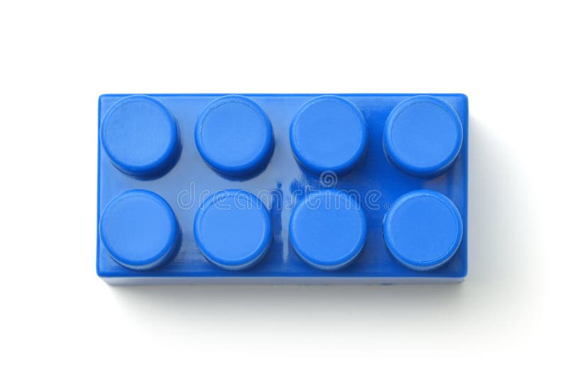 Top View of Blue Plastic Toy Block Stock Photo - Image of connect ...
