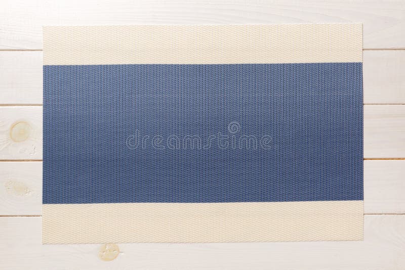 Top View of Blue Tablecloth for Food on Wooden Background. Empty Space ...