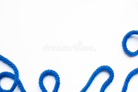 Top View of Blue Wool Thread Stock Photo - Image of wool, handmade ...