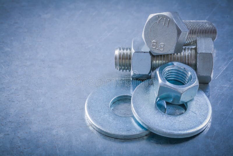 Top View Bolt Washers Construction Nuts Screwbolts Stock Photos - Free ...
