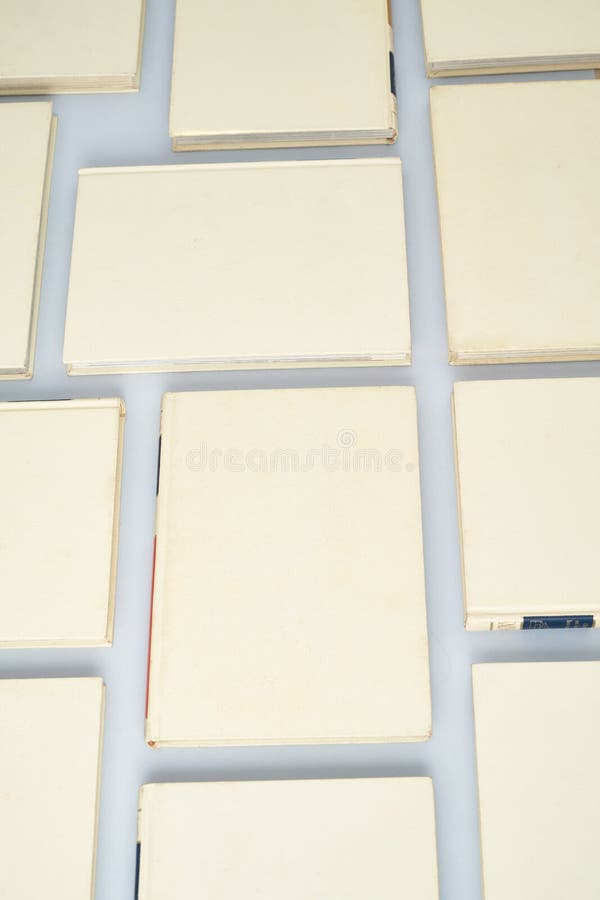 Top View of a Formation of Books Forming a Diagonal Grid Stock Photo ...