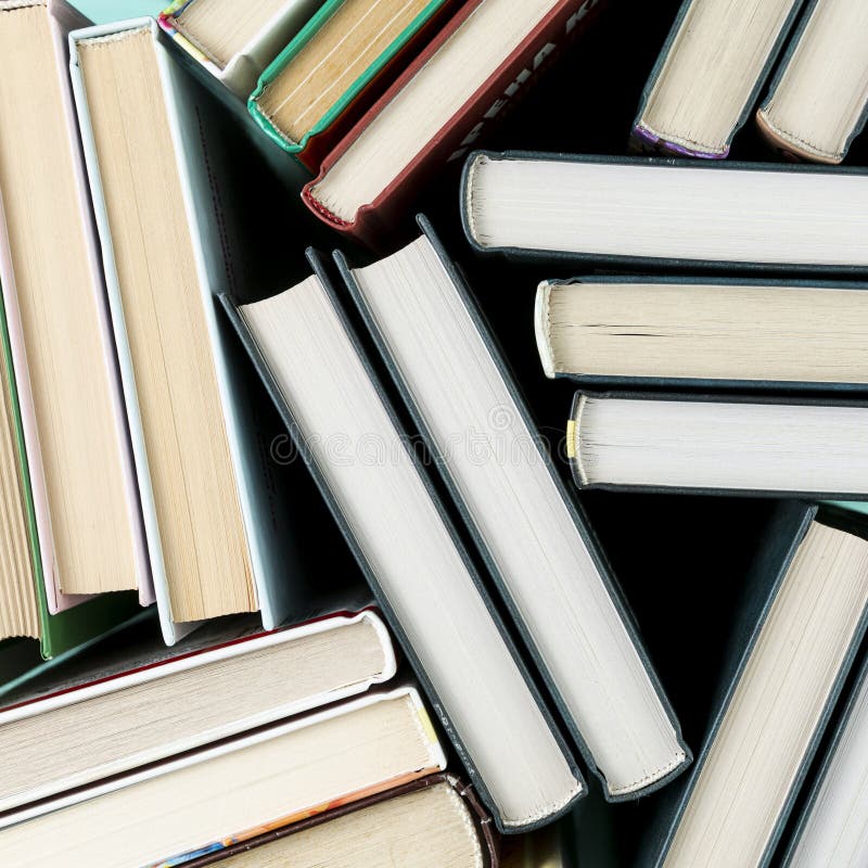 Top View Books with Black Background. High Quality Photo Stock Image ...