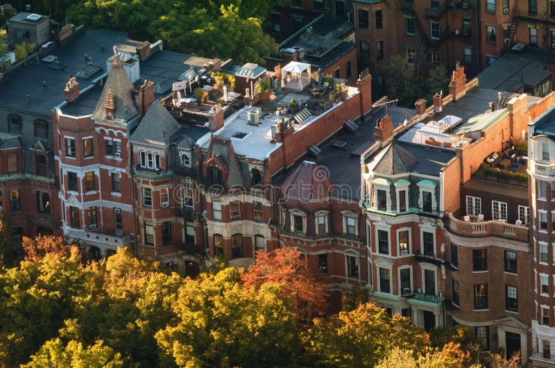 Top view of Boston, USA stock image. Image of highrise - 158794795