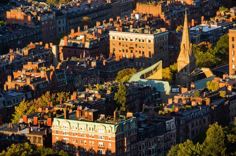 Top view of Boston, USA stock photo. Image of architecture - 88289522