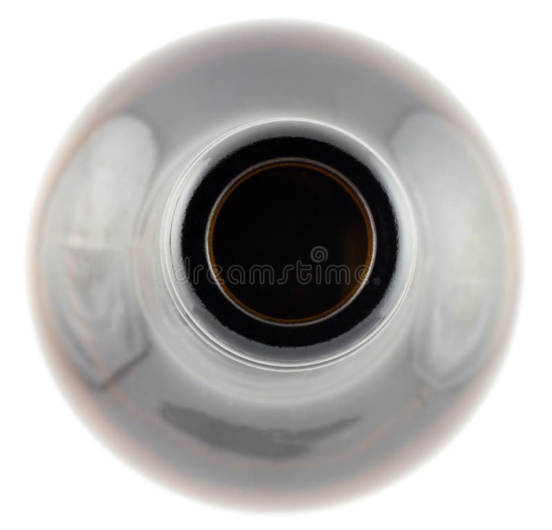 Top view of a bottle stock image. Image of single, lager - 7239155