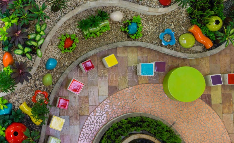 Top view of brick path stock image. Image of natural - 32803565