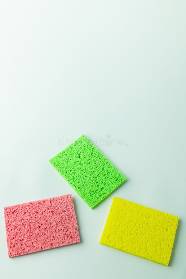 Top View of Bright Multicolored Sponge Stock Photo - Image of concept ...
