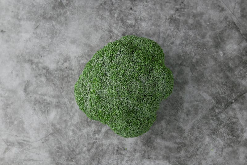 Top View of Broccoli on Grey,black and White Floor Stock Photo - Image ...