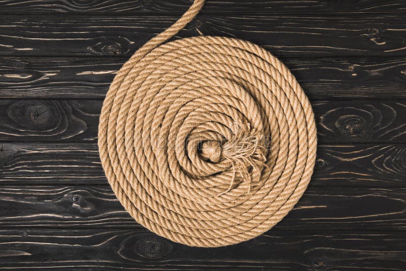 Top View of Nautical Rope with Knots Stock Image - Image of cord ...