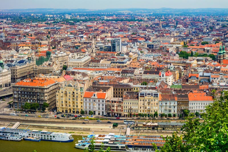 Top view of Budapest. stock photo. Image of bridge, destination - 107819654