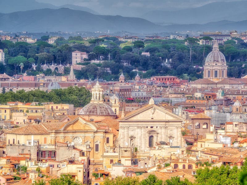 Top View of Buildings in Rome, Italy Stock Image - Image of street ...