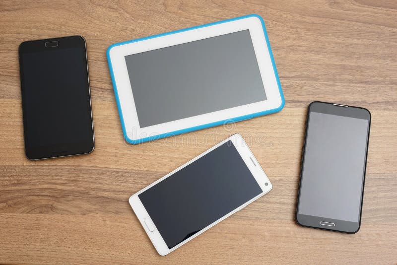 A Bunch Of Phones And Tablet Computer Stock Photo - Image of business ...