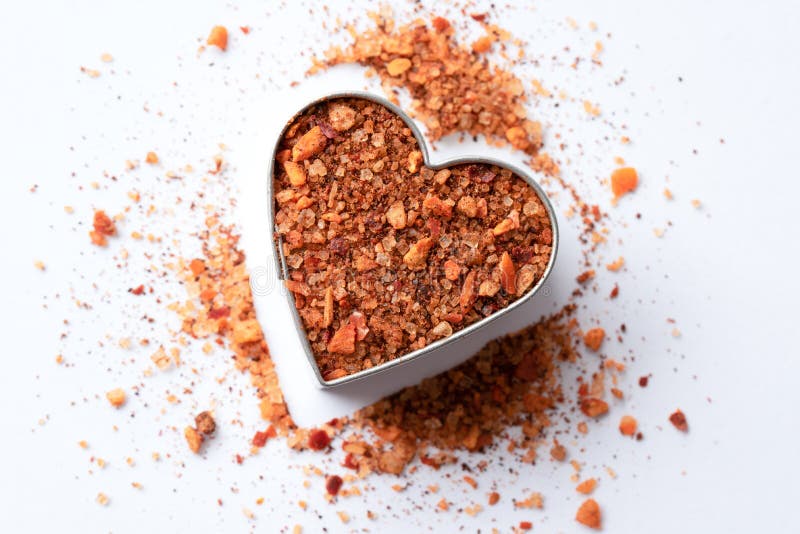 Burger Seasoning in a Heart Shape Stock Image - Image of seasoning ...