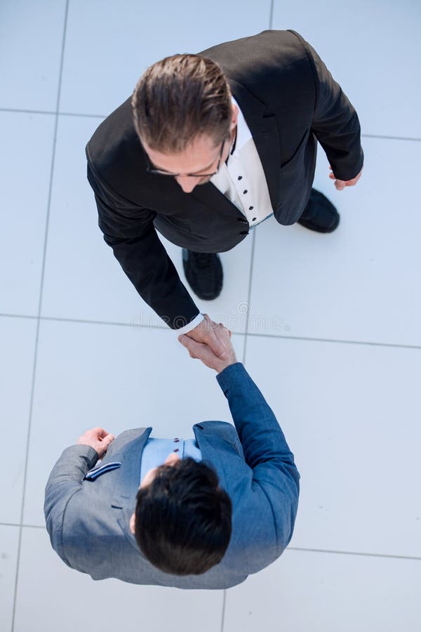 Top View. Business Handshake Business Partners Stock Image - Image of ...