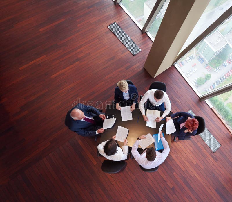 Top View of Business People Group Throwing Dociments in Air Stock Image ...