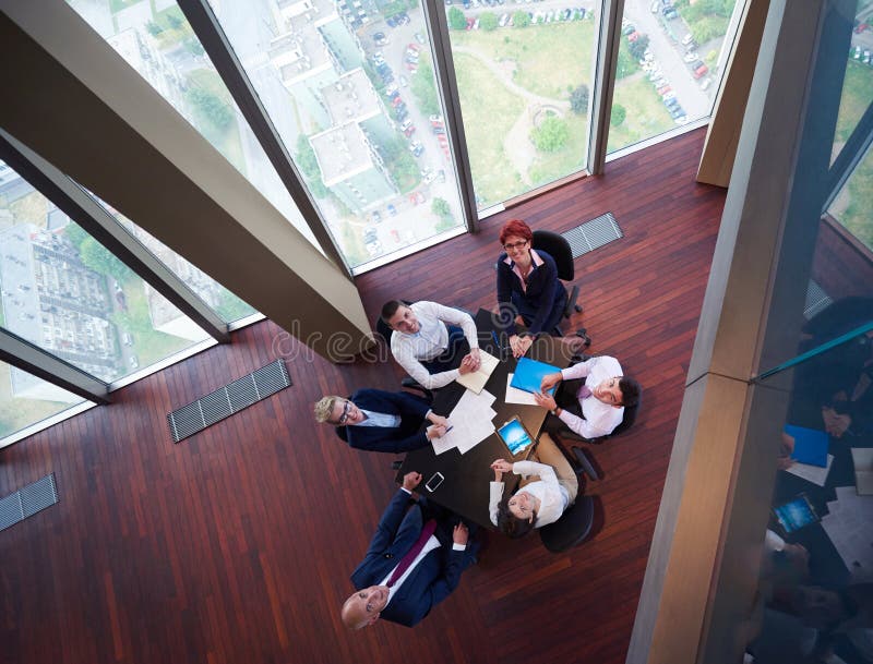 Top View of Business People Group Throwing Dociments in Air Stock Image ...