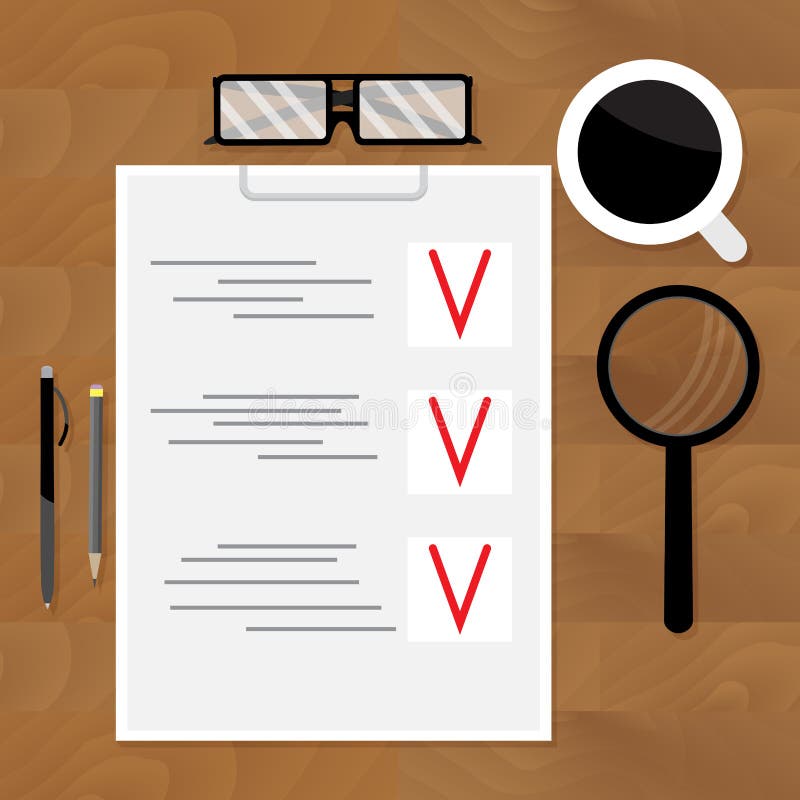 Top View of Business Plan for Table Stock Vector - Illustration of ...