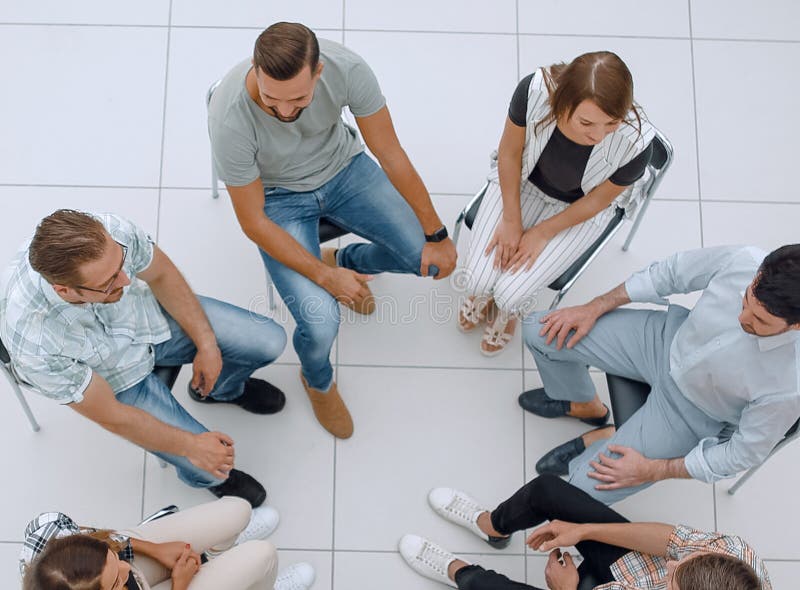 Top View.business Team Discussing Current Issues Stock Image - Image of ... Top View.business Team Discussing Current Issues Stock Image - Image of ...