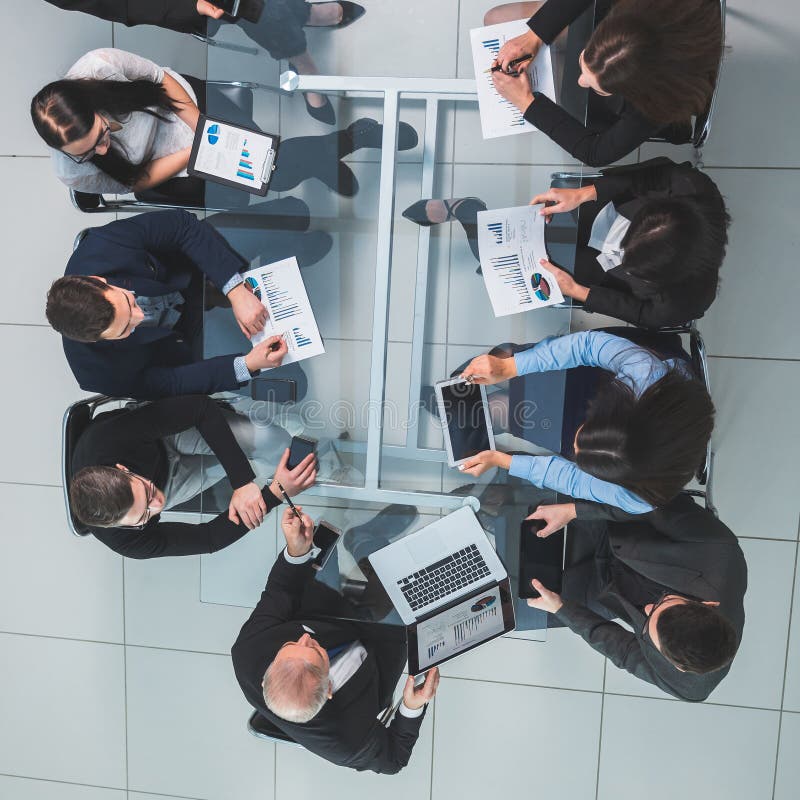 Business Team Using a Laptop To Analyze Financial Data Stock Image ...